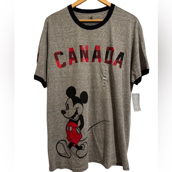 Disney | Shirts | Disney Gray And Red Mickey Mouse Canada Tee | Poshmark